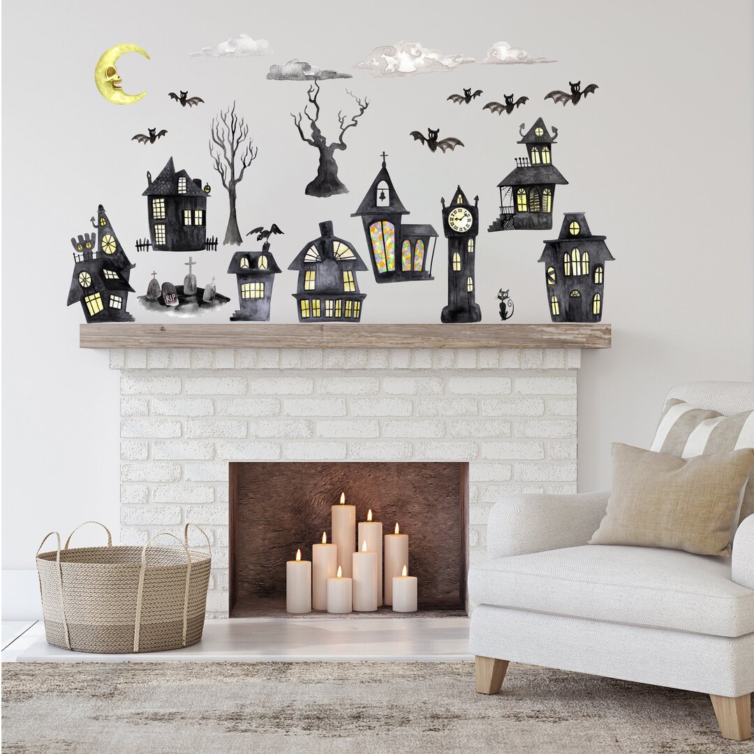 Halloween Wall Decal, Halloween Decor, Large Wall Stickers, Spooky Wall ...