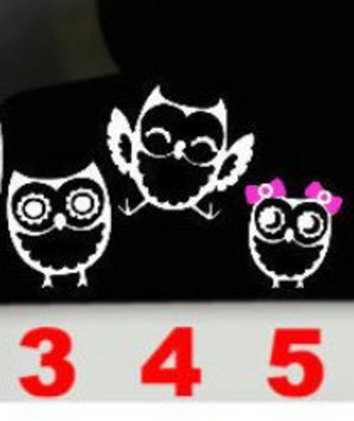 Owl Family Car Decal Family Car Stickers Car Window - Etsy