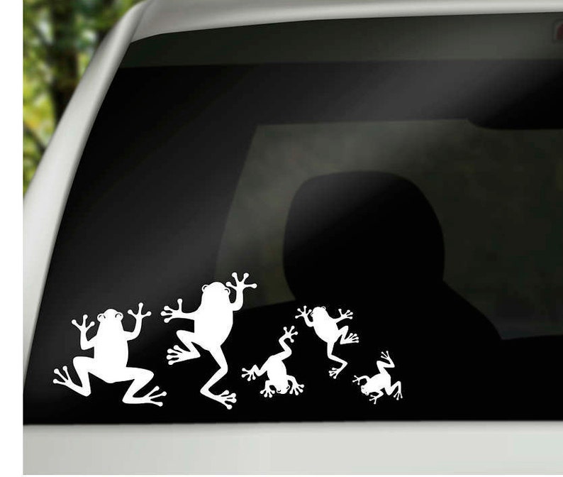 Frog Family Car Window Vinyl Decals car family stickers frog | Etsy
