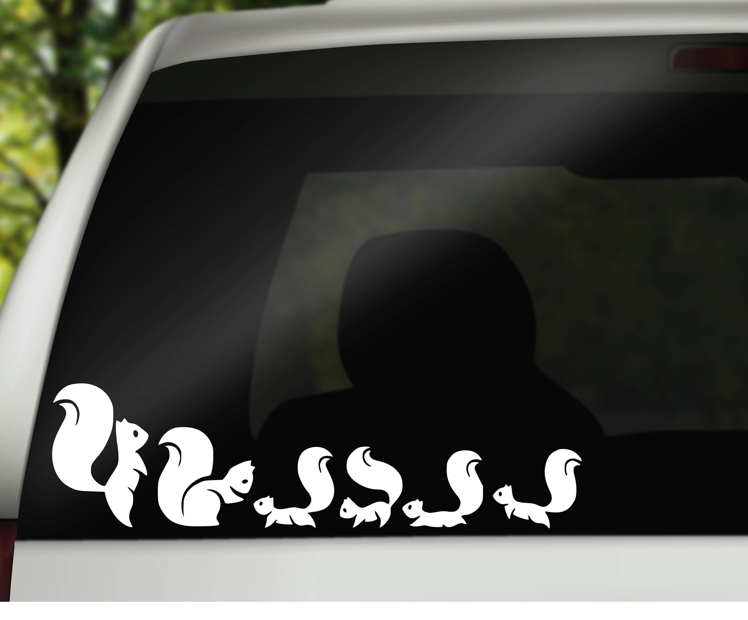 Squirrel Family Decal Car Window Decal Car Family Decal - Etsy