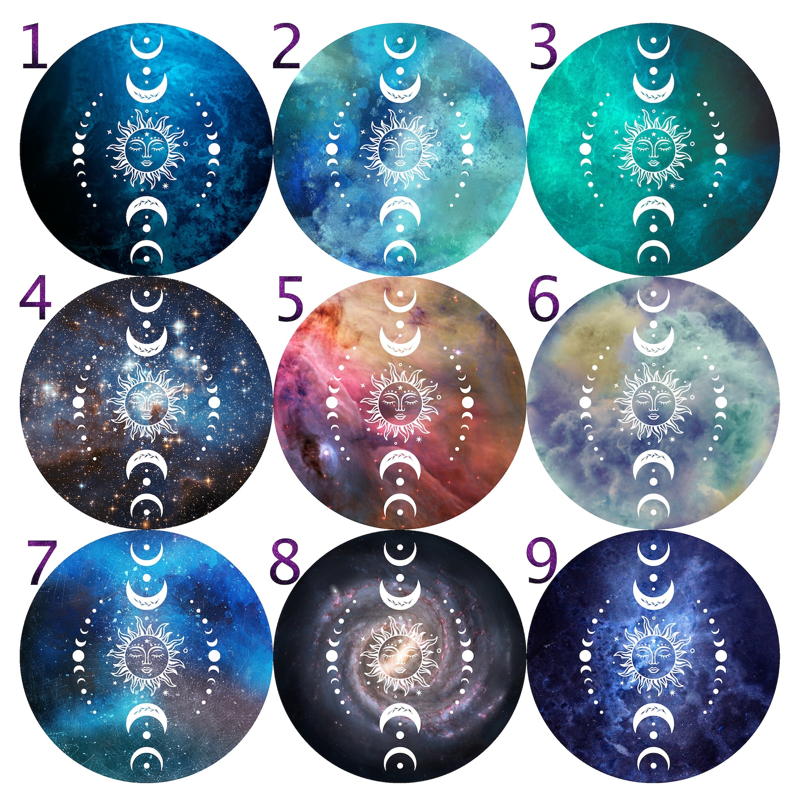 Moon Phase Grip Boho Phone Grips Phone Stand Collapsible - Etsy