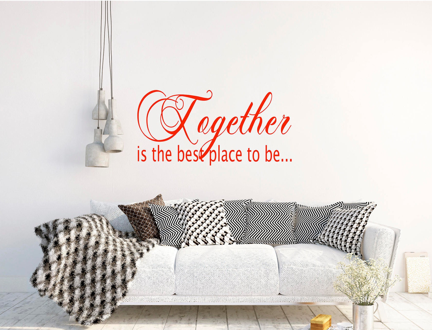 Together wall quote vinyl wall decal wall decal wall quote | Etsy