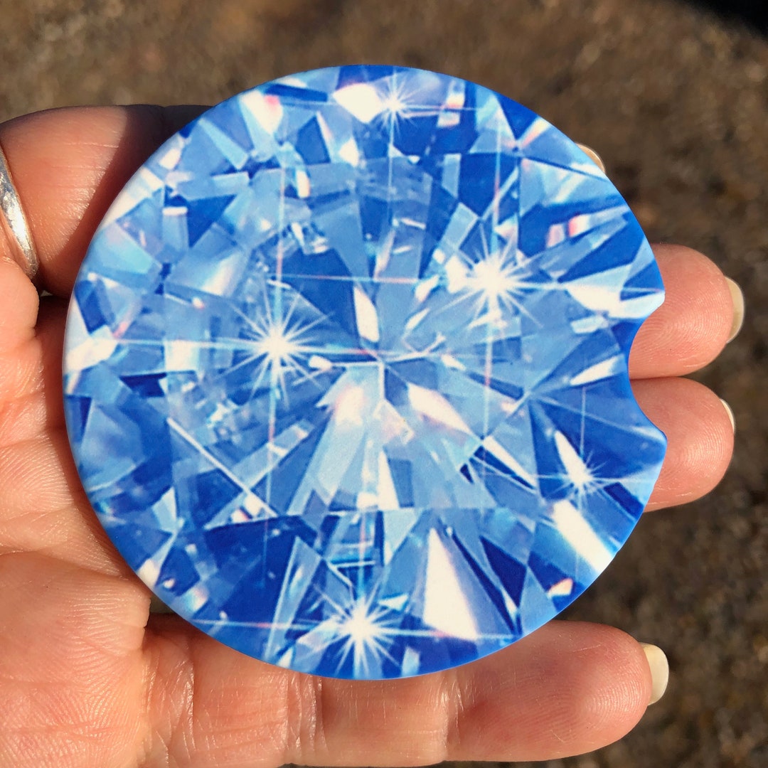 Blue Diamond Car Coaster, Cup Holder Coaster, Car Accessories, Car ...