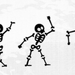 Halloween Wall Decal, Dancing Skeletons, Skeleton Wall Decor, Halloween Decor, Kids Wall ...