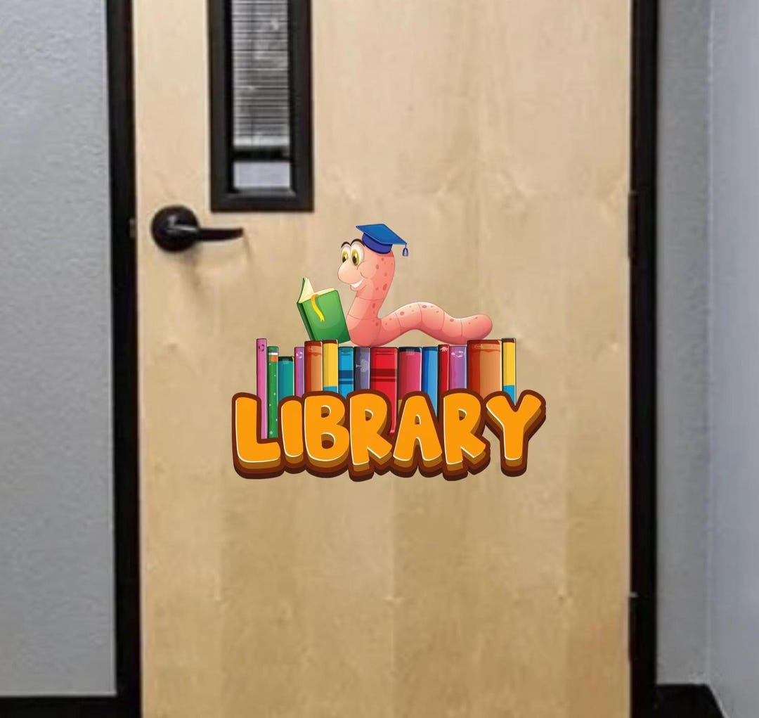 Classroom Wall Decal, Bookworm Decal, Library Wall Decal, Kids Wall ...