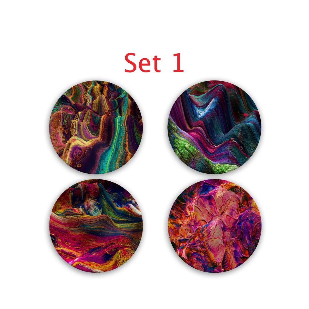 Table Coaster, Cork Back Coasters, 3D Artisan Coasters, Sandstone ...