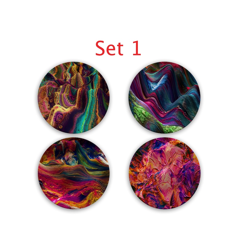 Table Coaster Cork Back Coasters 3D Artisan Coasters - Etsy