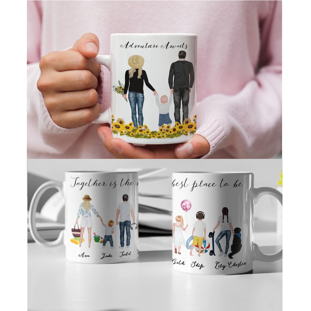Personalized Mug, Family Mug, Coffee Cup, Custom Designer Mug, Family ...