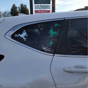 Frog Family Car Window Vinyl Decals, Car Family Stickers, Frog Lovers ...
