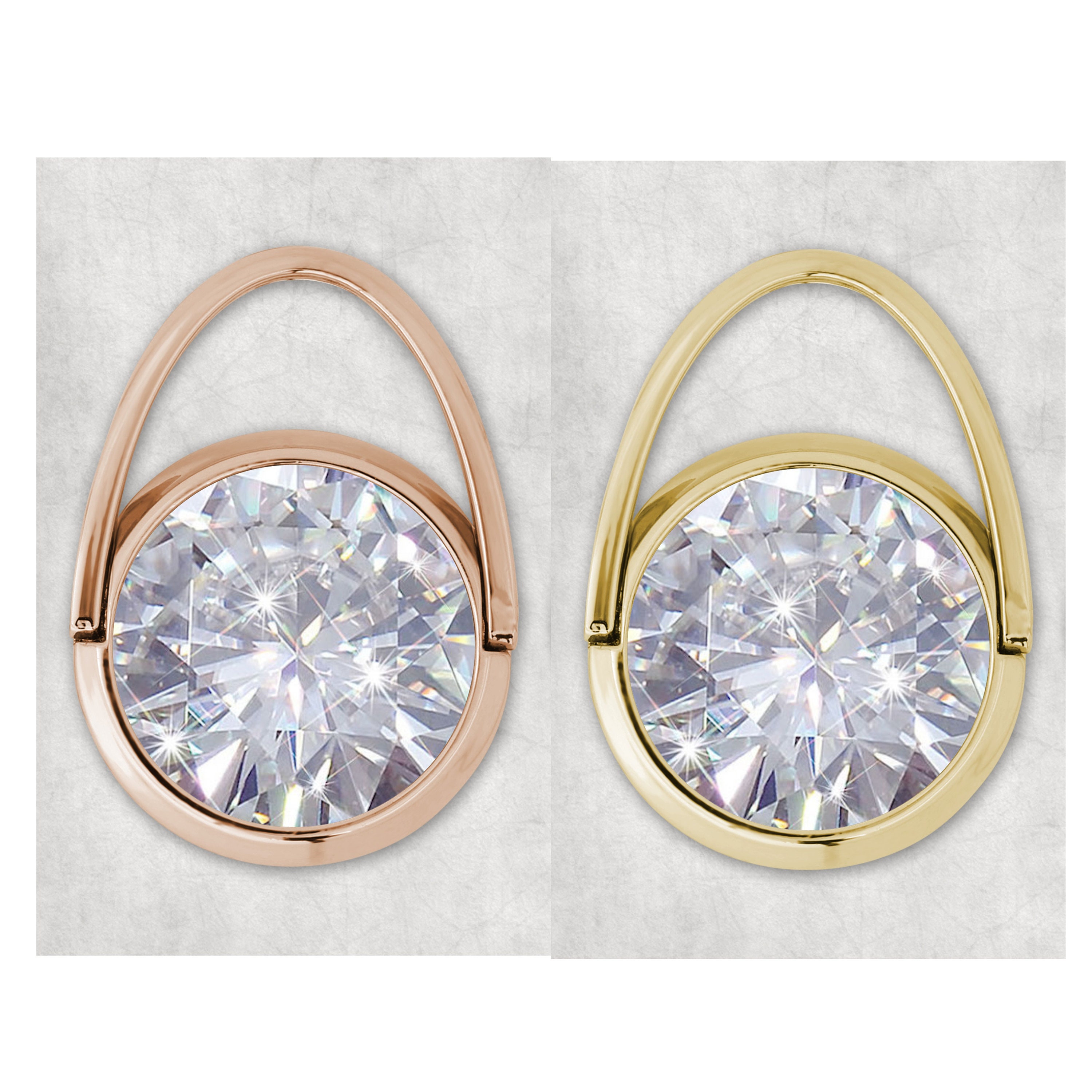 Monogram Diamond Rose Gold Phone Grip Cell Phone Holder - Etsy