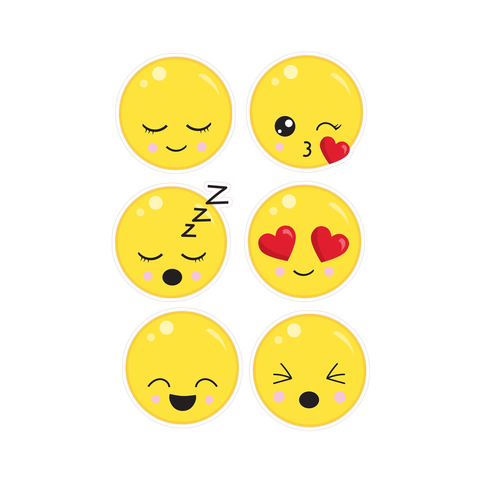 Emoji wall decals fabric wall decals kids wall decals | Etsy