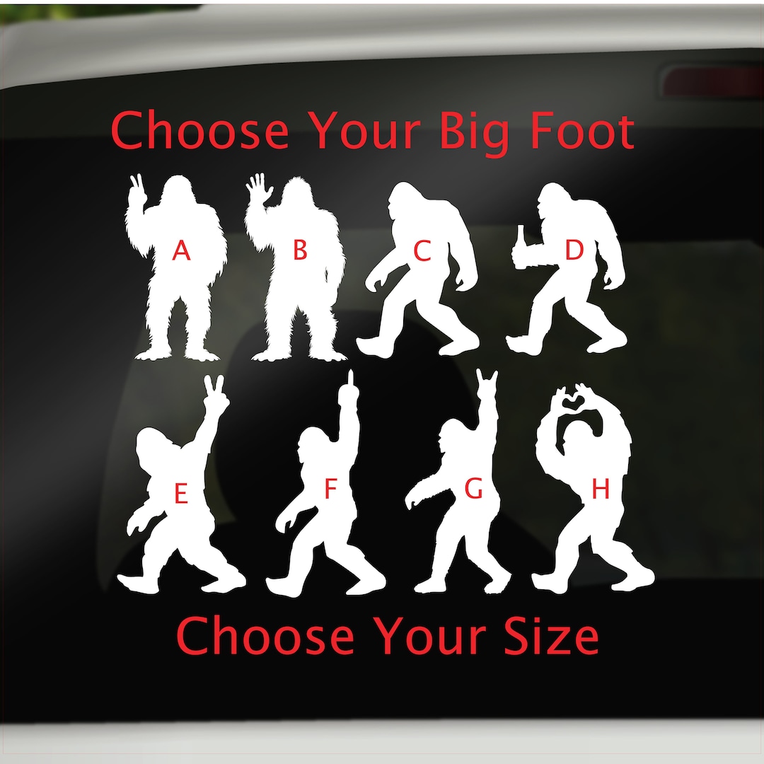Sasquatch Decals, Big Foot Vinyl Decal, Car Window Decal, Camper Decals ...