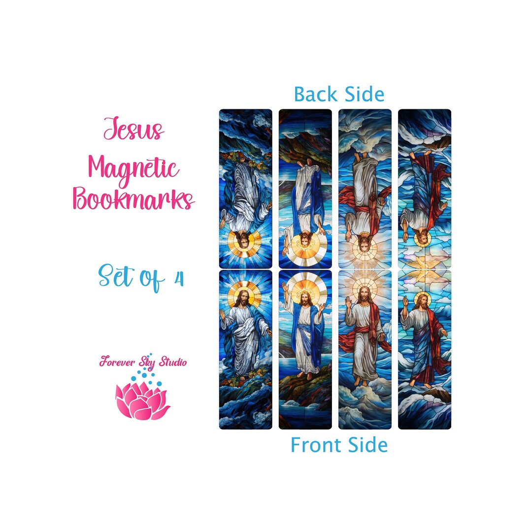 Magnetic Bookmarks, Jesus Bookmark, Book Marker Set, Book Lovers Gift ...