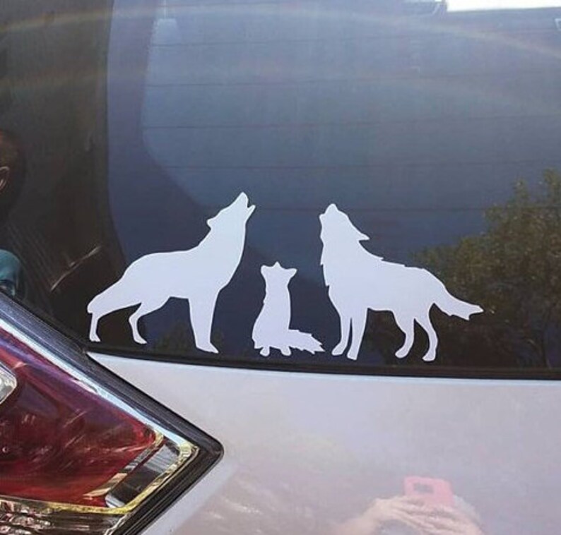 Wolf Family Car Decal: Customizable Window Sticker - Etsy