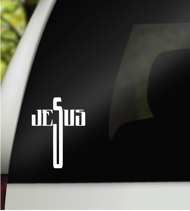 Car Window Decal Jesus Cross Decal Religious Decal Family - Etsy