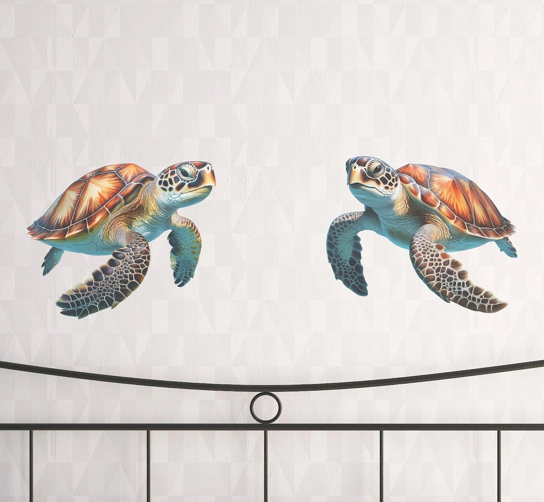 Sea Turtles, Ocean Life Decals, Tropical Wall Decor, Wall Stickers ...
