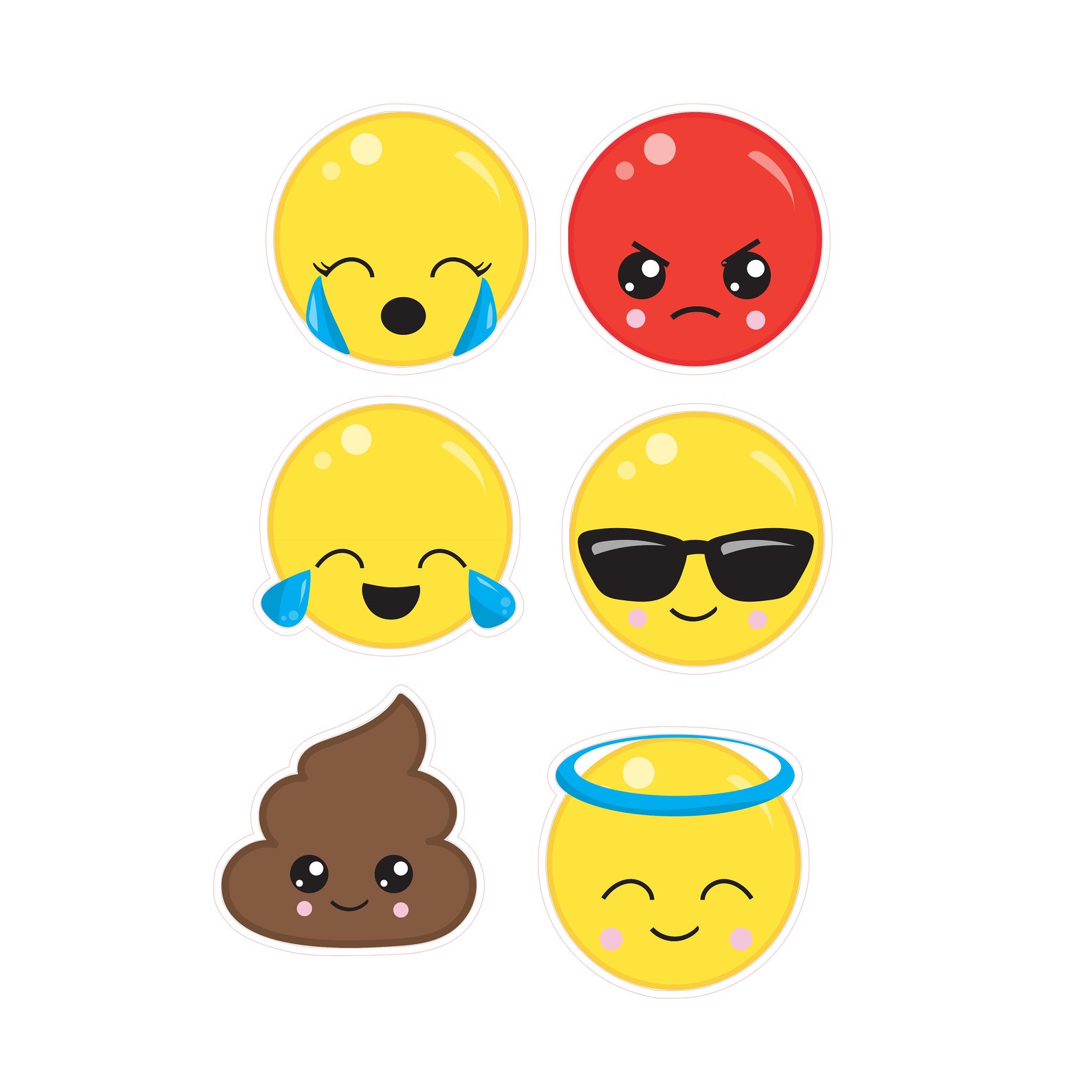 Emoji wall decals fabric wall decals kids wall decals | Etsy