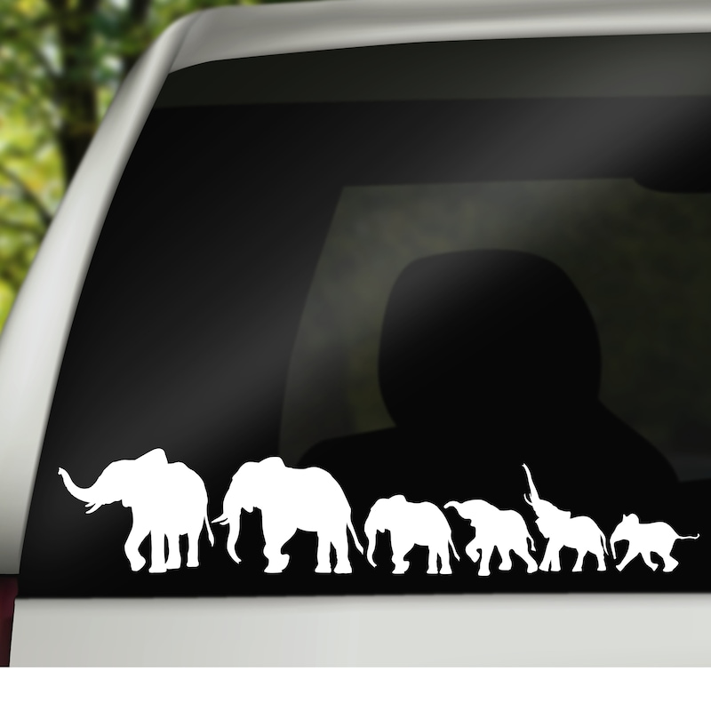 Elephant Car Decal - Etsy