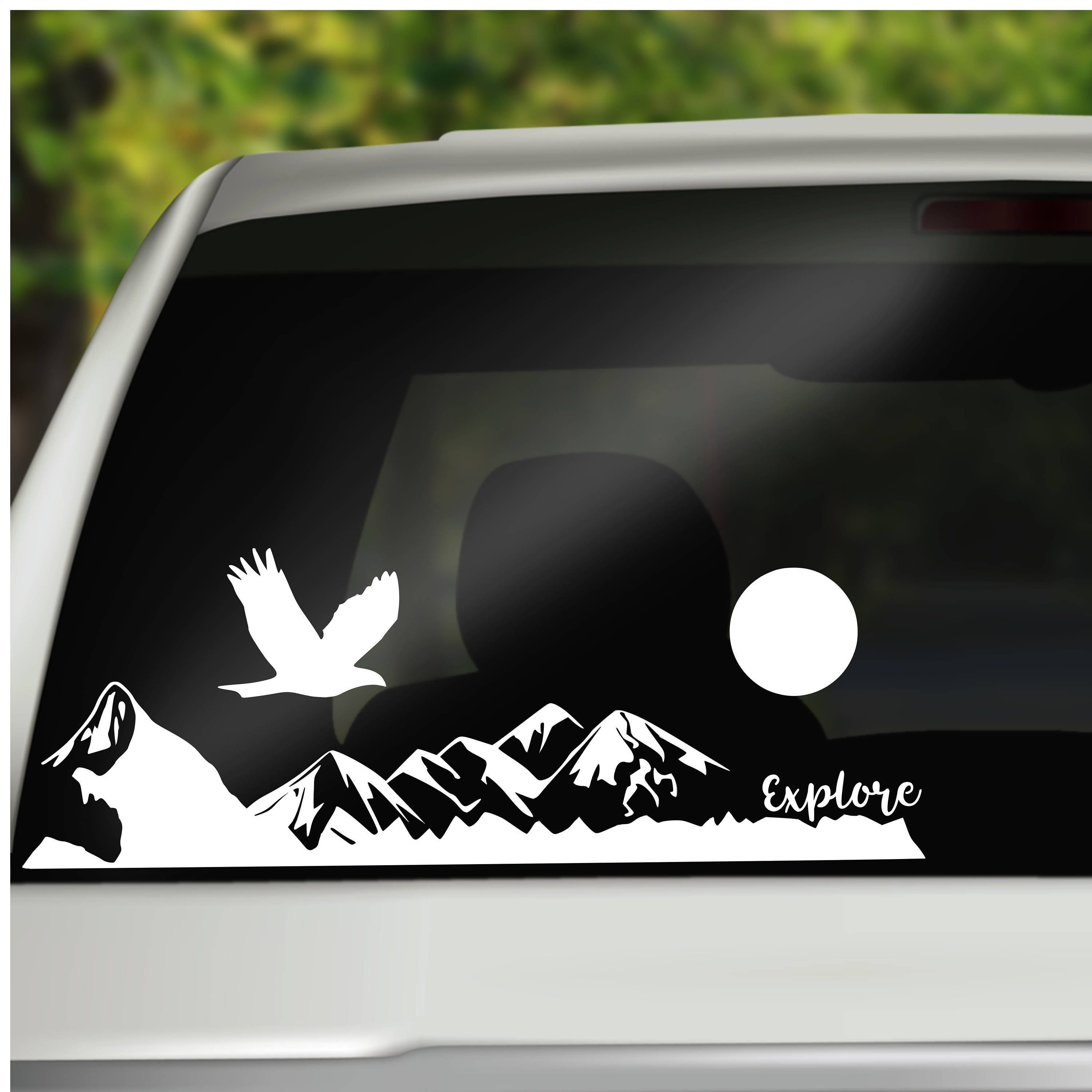 Mountains Decal Laptop Decal Car Window Decal Mountain View | Etsy