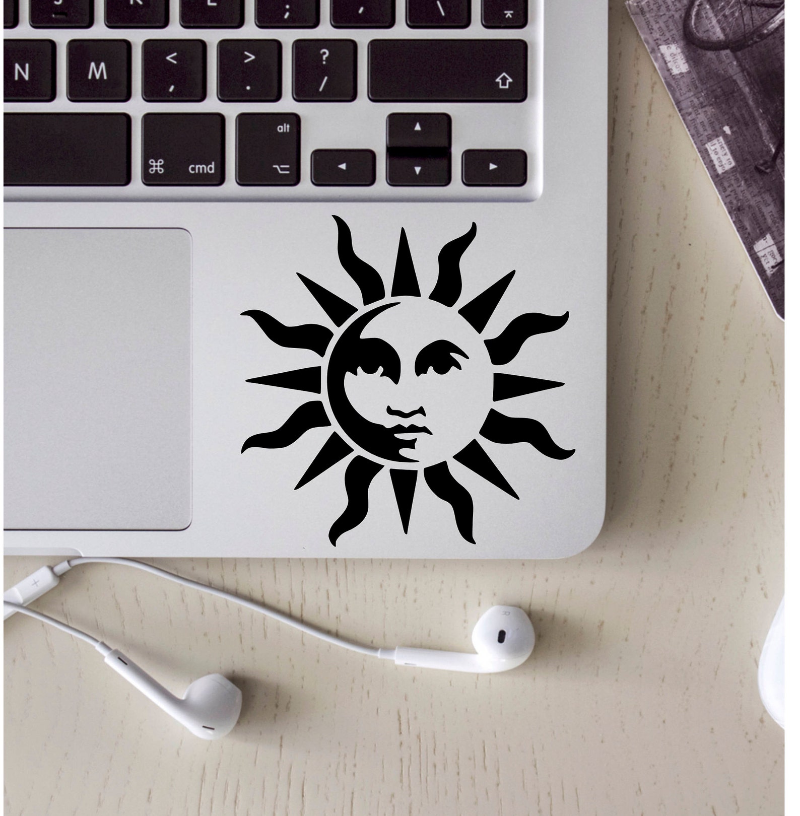 Celestial Decals Laptop Decals Moon Decal Sun Decal Moon | Etsy