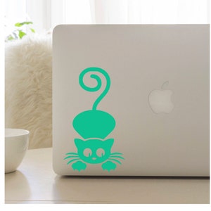 Cat Sticker, Cat Vinyl Decal, Laptop Sticker, Laptop Decal, Cat Vinyl ...
