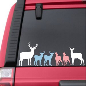 Deer Family Car Decal, Car Window Decal, Family Car Sticker, Family Car ...