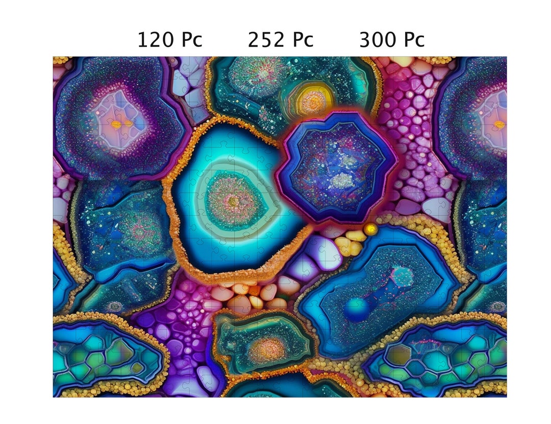 Geode Puzzle, Jigsaw Puzzles, Group Activity, Mind Game, Family Games ...