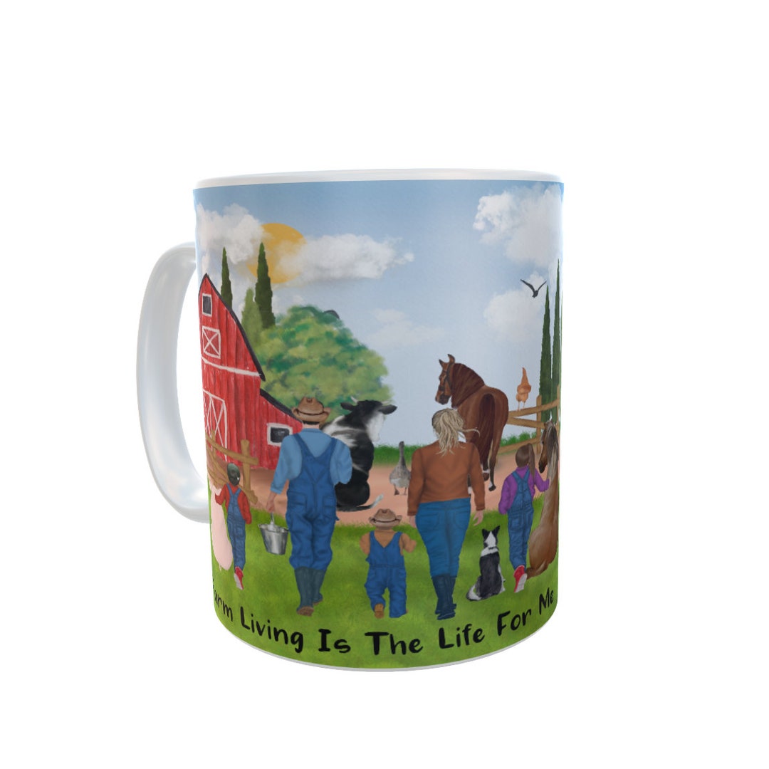 Farm Family Mug, Personalized Mugs, Custom Coffee Mugs, Cowboy Mug ...