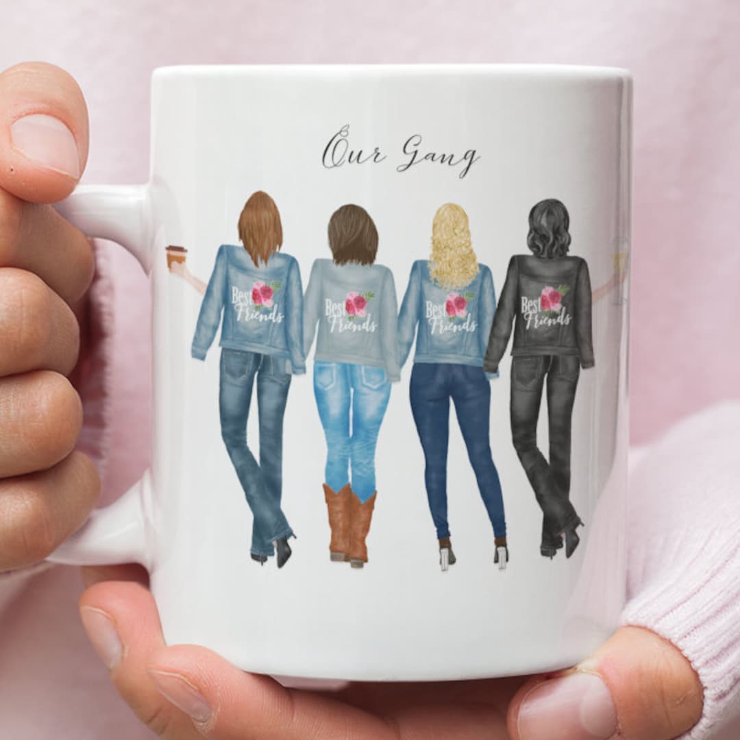 Custom Best Friends Ceramic Coffee Mug Gift, Personalized in 2 Sizes - Etsy