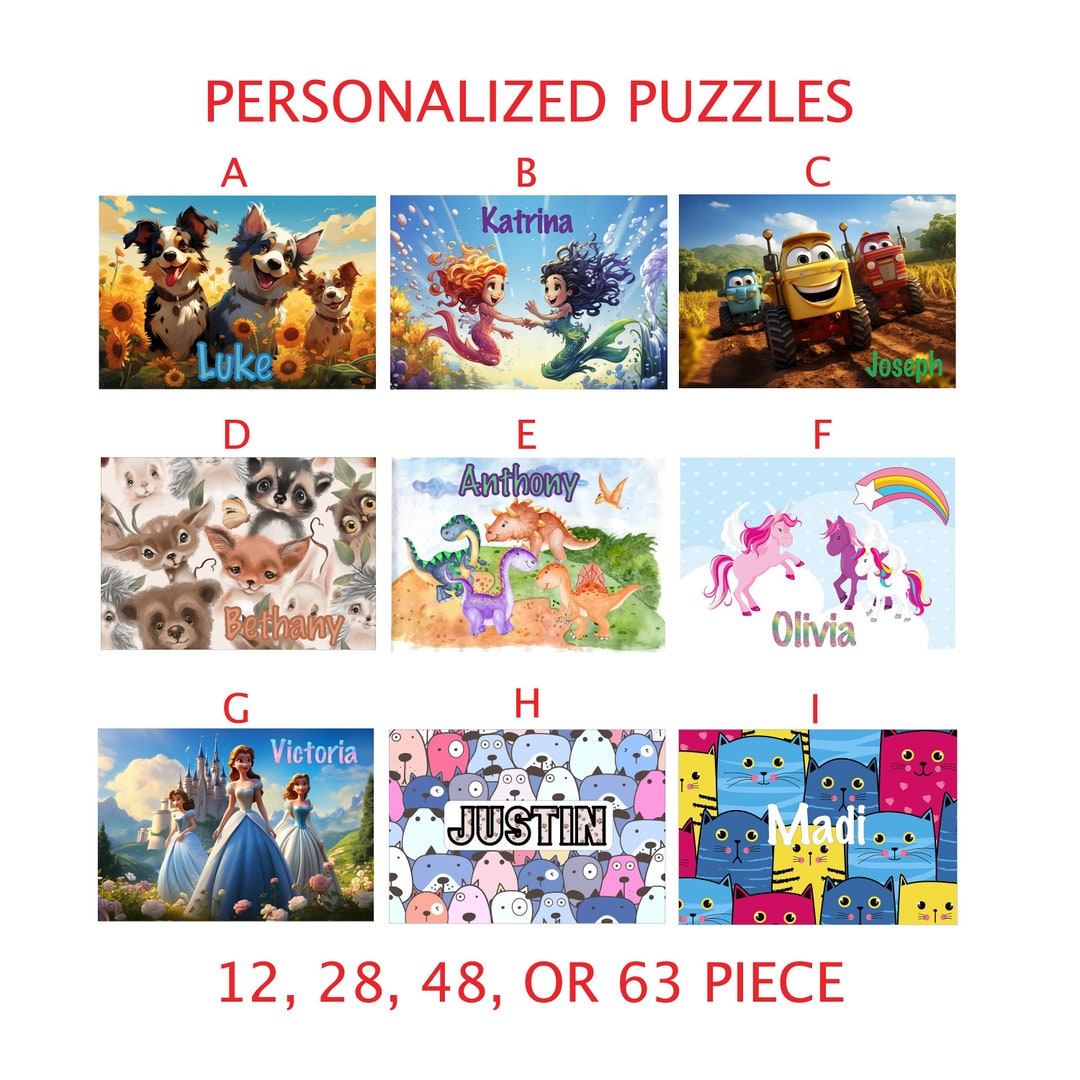 Personalized Puzzles, Kids Puzzle, Custom Puzzle, Stocking Stuffer ...