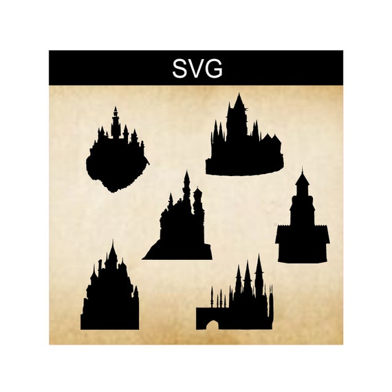 SVG Castle Bundle Digital Clip Art Castle Silhouettes | Etsy