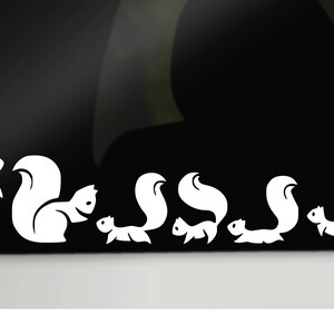 Squirrel Family Decal, Car Window Decal, Car Family Decal, Squirrel Car ...
