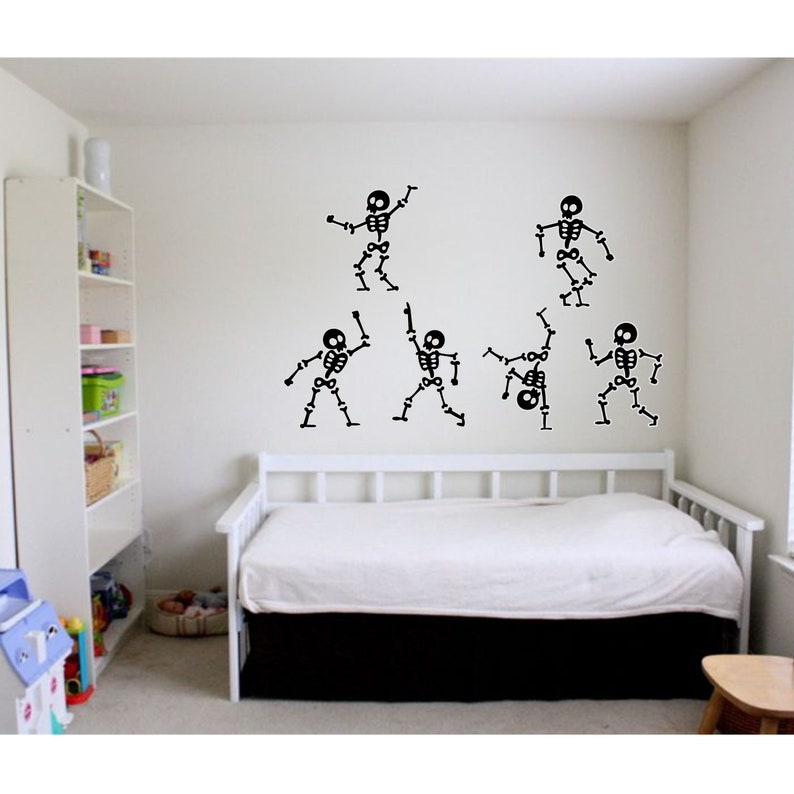 Halloween Wall Decal Dancing Skeletons Skeleton Wall Decor - Etsy
