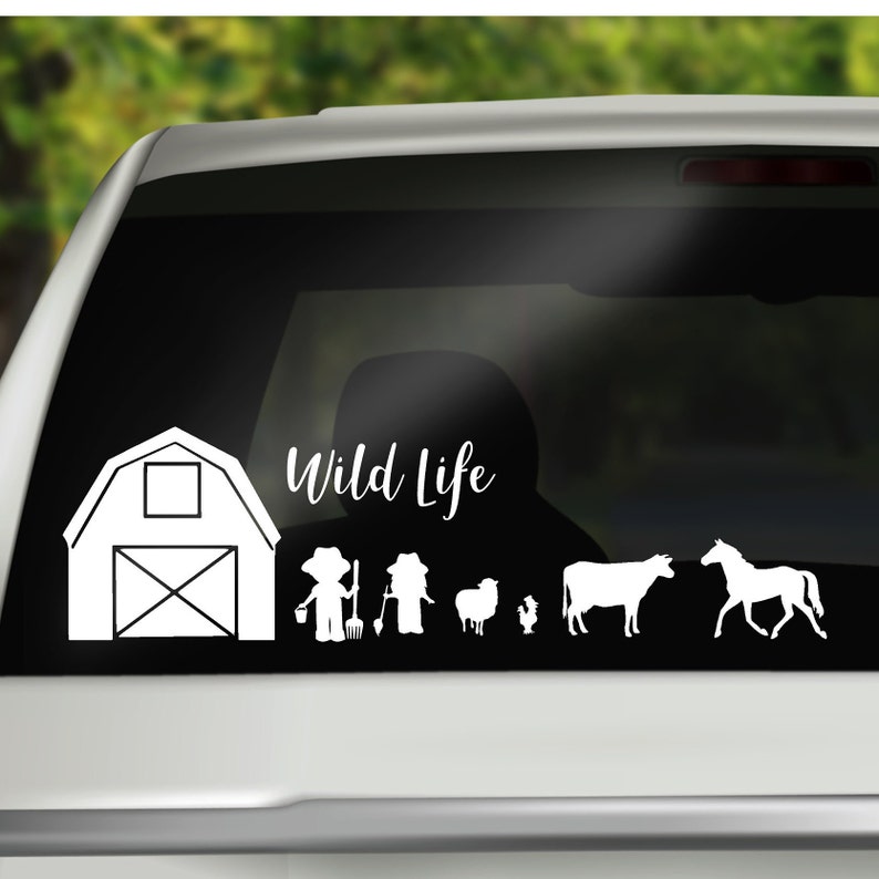Car Family Decals Family Car Stickers Farm Family Decals - Etsy