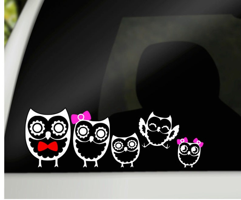 Owl Family Car Decal Family Car Stickers Car Window - Etsy