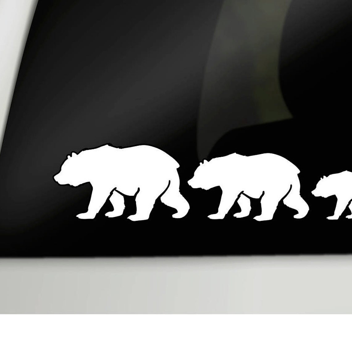 Bear Family Car Stickers Family Car Decals Family Car Window - Etsy