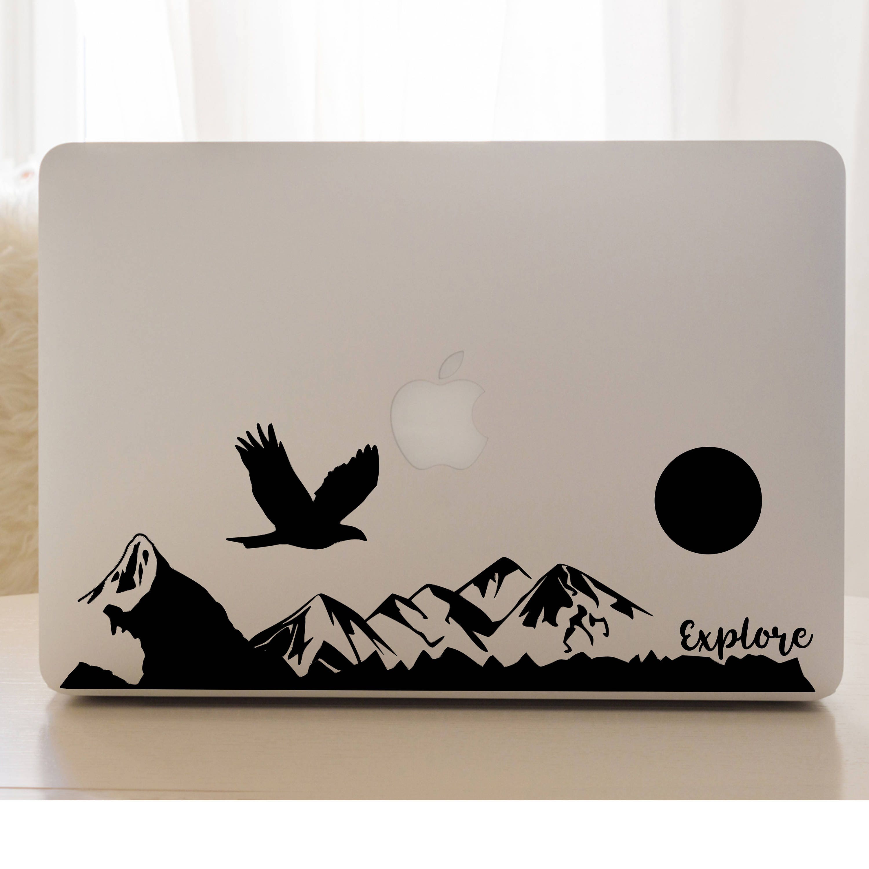 Mountains Decal Laptop Decal Car Window Decal Mountain View | Etsy