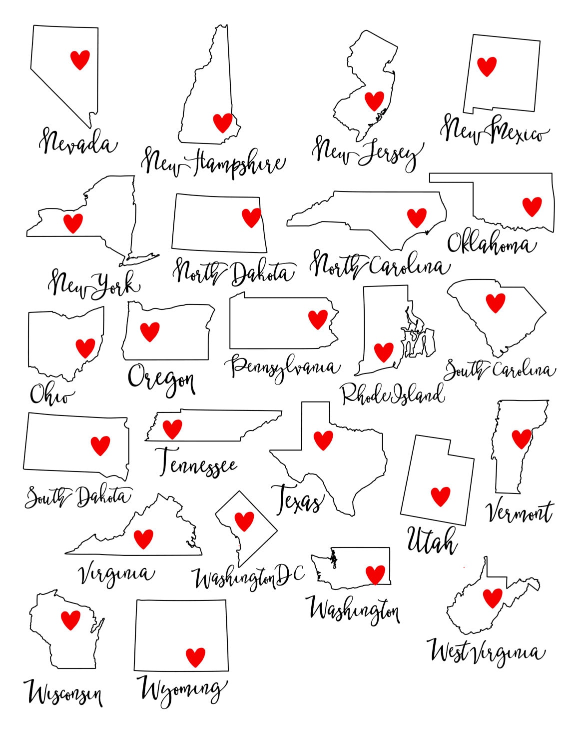 State Stickers State Decals Car Decal Home Stickers Home - Etsy