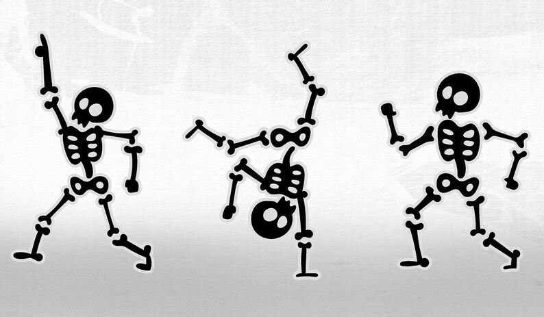 Halloween Wall Decal Dancing Skeletons Skeleton Wall Decor - Etsy