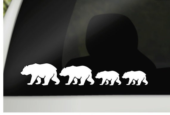 Bear Family Car Stickers Family Car Decals Family Car Window - Etsy