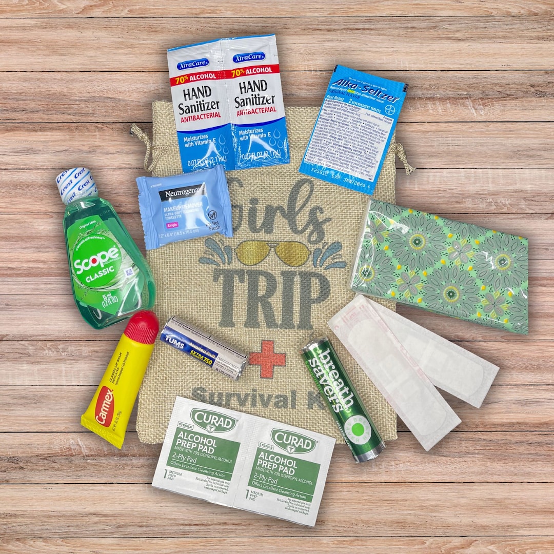 Girls Trip Survival Bags, Hangover Kit Bags, Girls Getaway Survival Kit ...