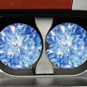 Blue Diamond Car Coaster, Cup Holder Coaster, Car Accessories, Car ...