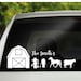 Car Family Decals, Family Car Stickers, Farm Family Decals, Animal ...