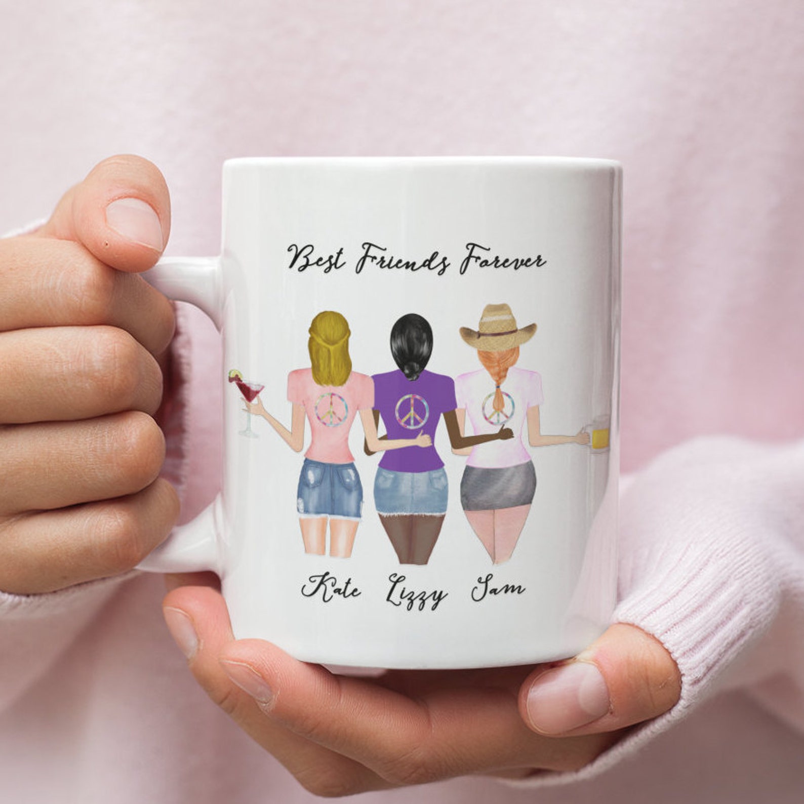 Girlfriends Mug Coffee Mug Personalized Mugs Custom Friends | Etsy