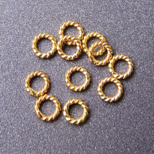 18k Gold Twisted Wire Closed Jump Ring 3mm 3.50mm 4mm 4.50mm - Etsy