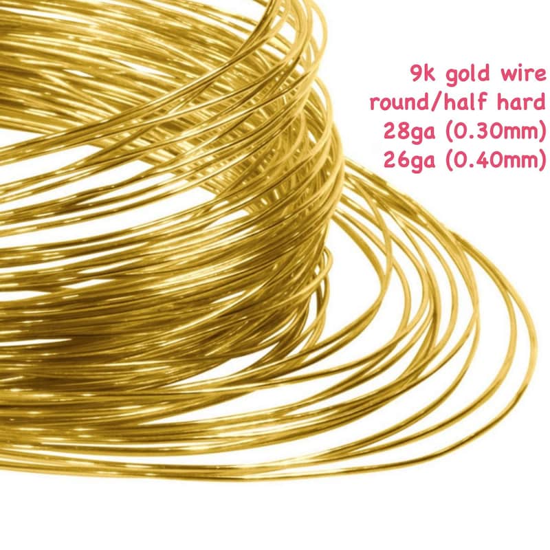 Solid 9ct Gold Wire - Etsy