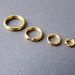18k Gold Split Ring • 3.5mm 5mm 6.5mm 8mm • Solid 18 Carat Gold ...