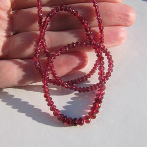 Red Spinel Rondelles 2.25-3.70mm AAA Micro Faceted Natural Genuine Very ...