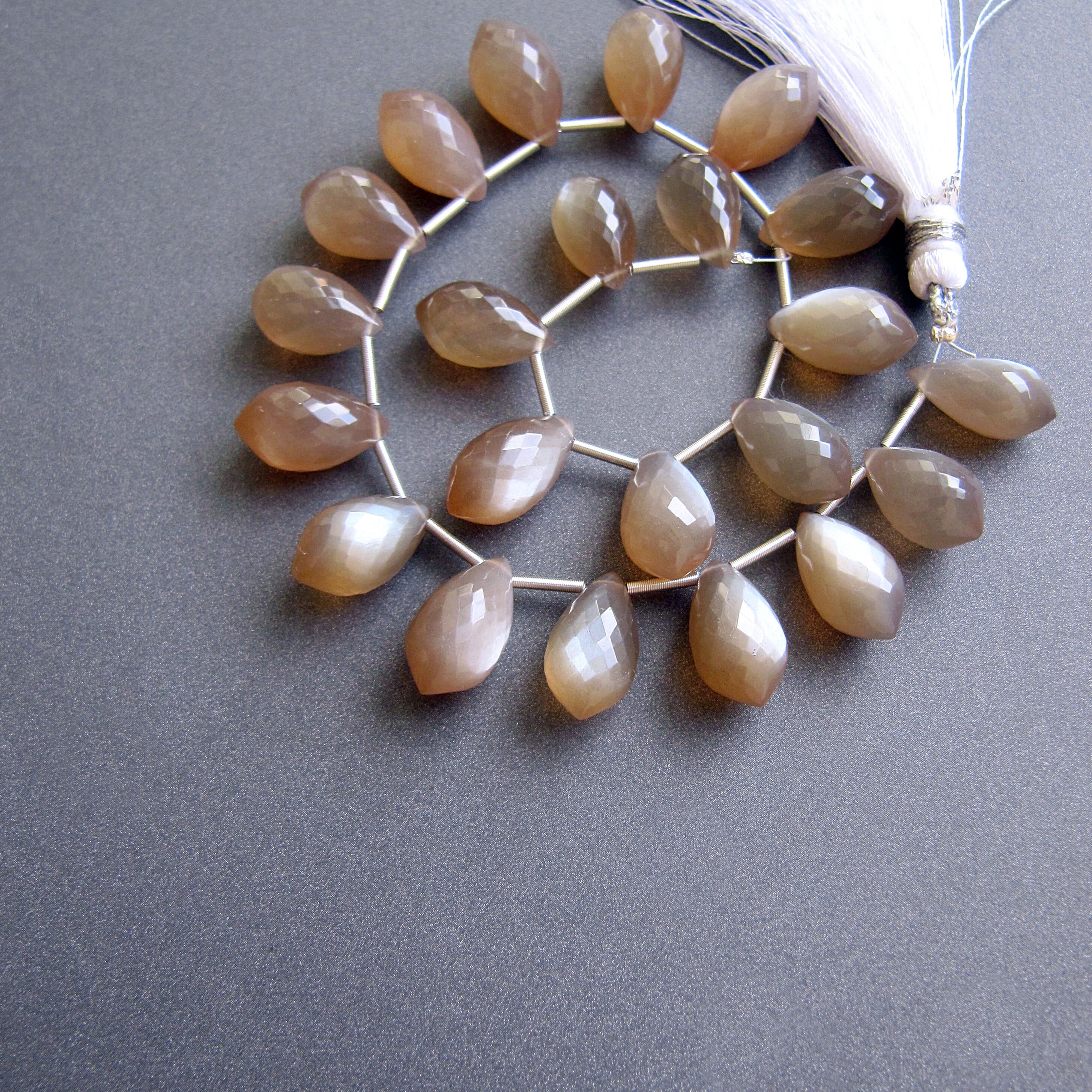 Coffee Moonstone Drops Pairs available 13-14mm AAA Micro | Etsy