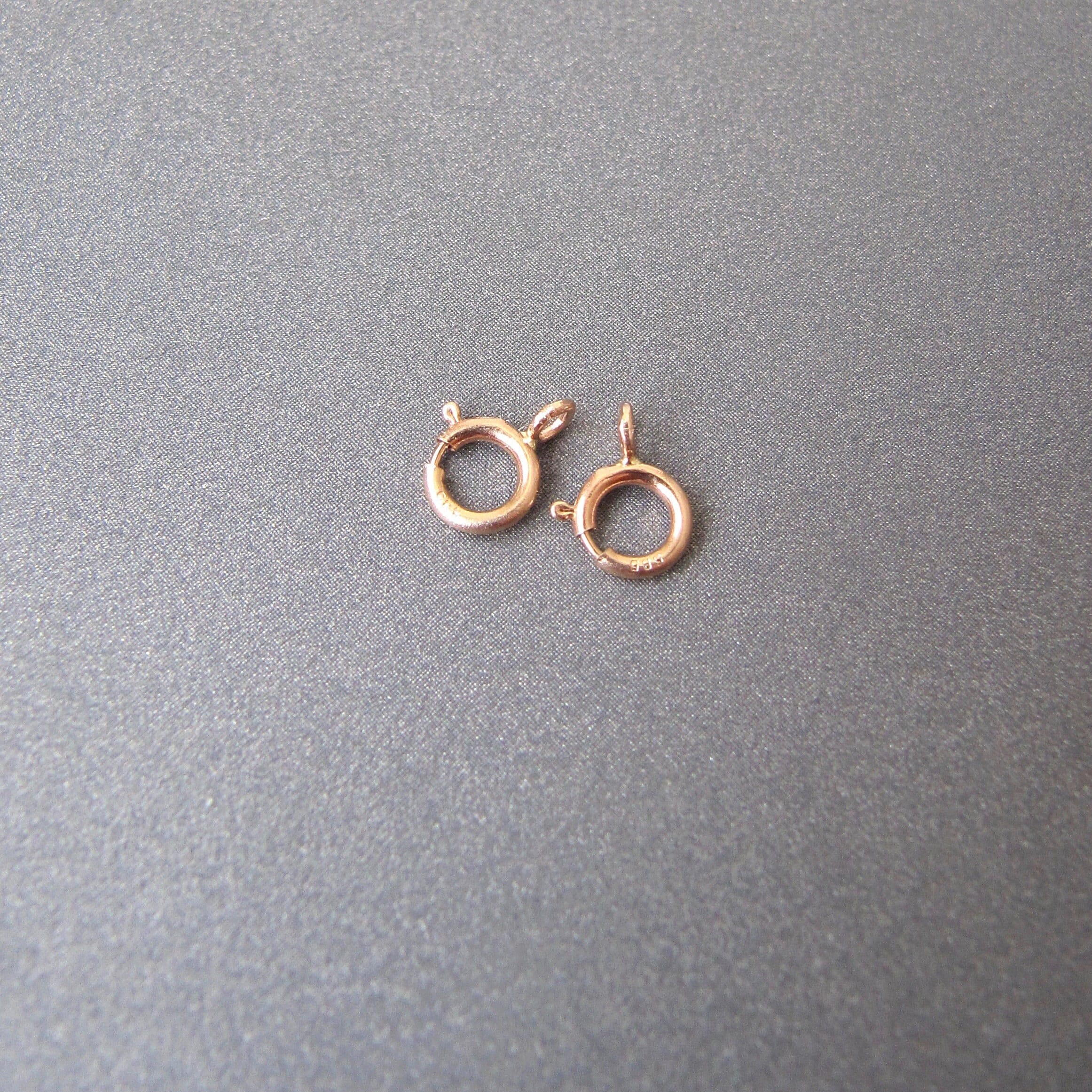 14k Rose Gold Spring Ring Clasp 5 / 5.50 / 5.90 / 7mm Open | Etsy